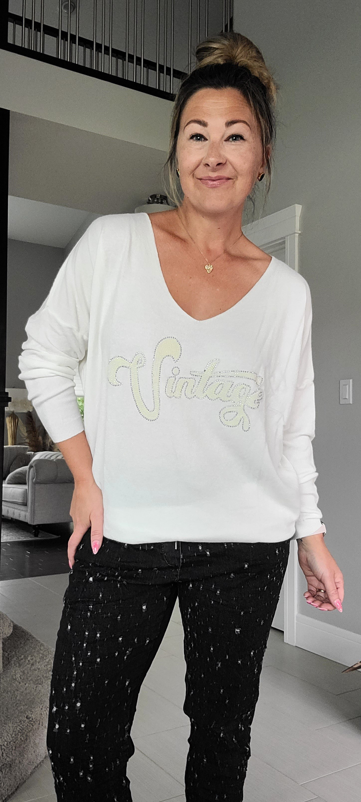 Vintage Embellished Sweater – {G}Dee Clothing Co.